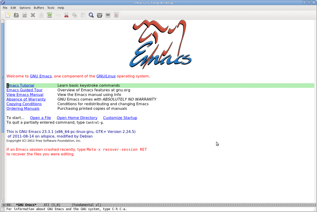 Emacs Screen – ITers'Desktop