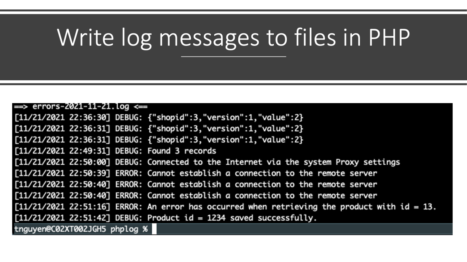 How To Write Logging Messages To A File In PHP Desktop Of ITers How To Write Logging Messages To A File In PHP Desktop Of ITers
